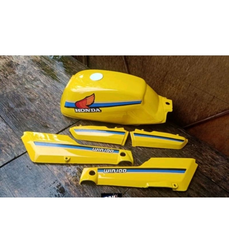 Jual TANGKI PLUS SET BODY HONDA WIN 100 WARNA KUNING LEMON | Shopee ...