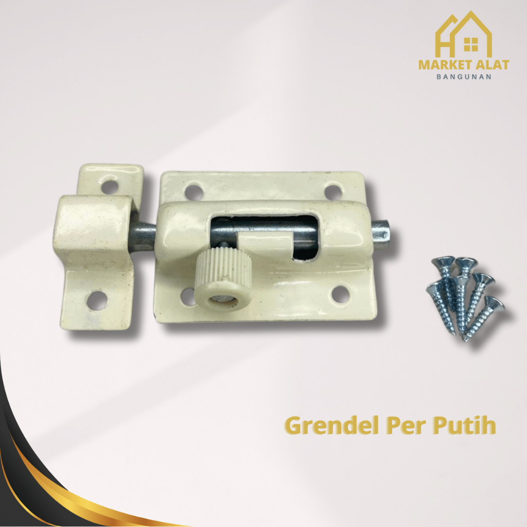 Jual Grendel Per Tower Bolt 2" Putih dan Silver / Slot Selot Pintu ...