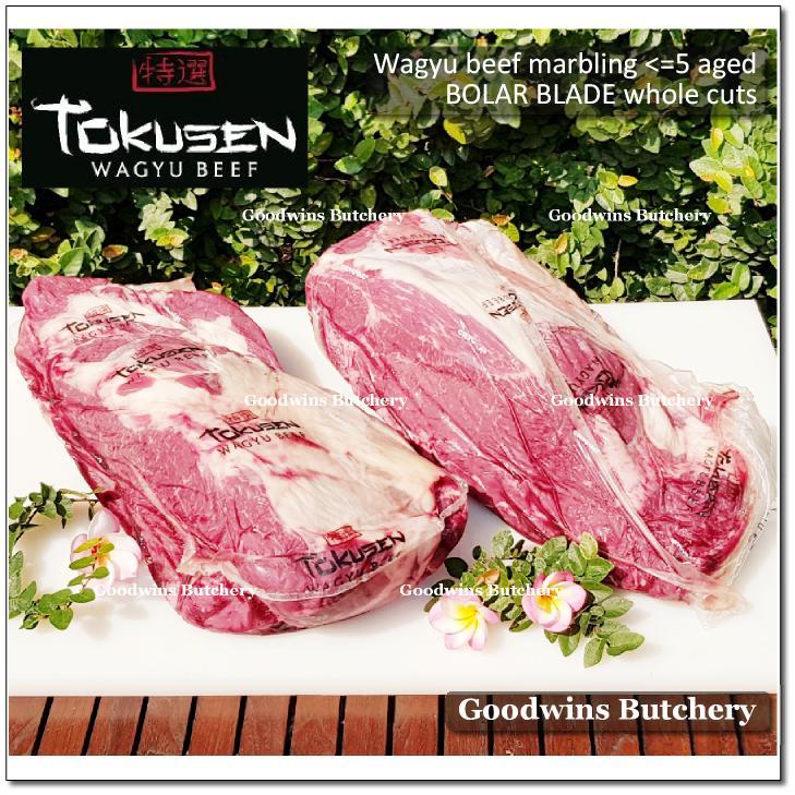 Jual 5kg aged FROZEN wagyu beef Tokusen BOLAR BLADE marbling 5 daging ...