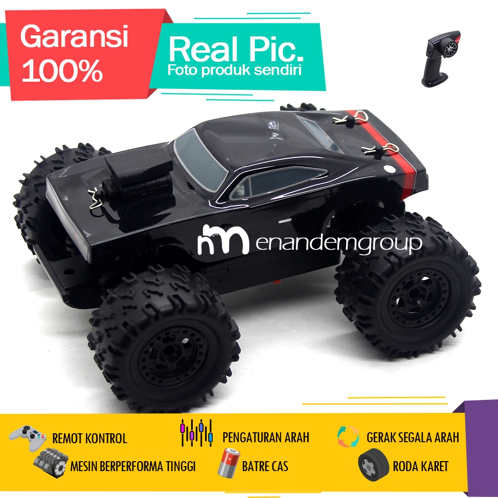 Jual Mainan Mobil Offroad Remot Kontrol RC Crawler Climbing Black Buggy ...