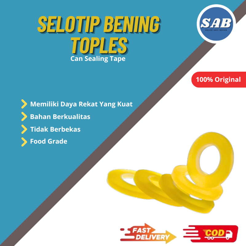 Jual Isolasi Toples Kaleng Kue Lebaran Isolasi Food Grade Selotip Tape ...