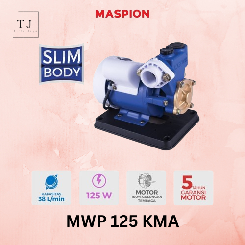 Jual Pompa Air MASPION MWP 125 KMA 125 Watt Non Otomatis Sumur Dangkal ...