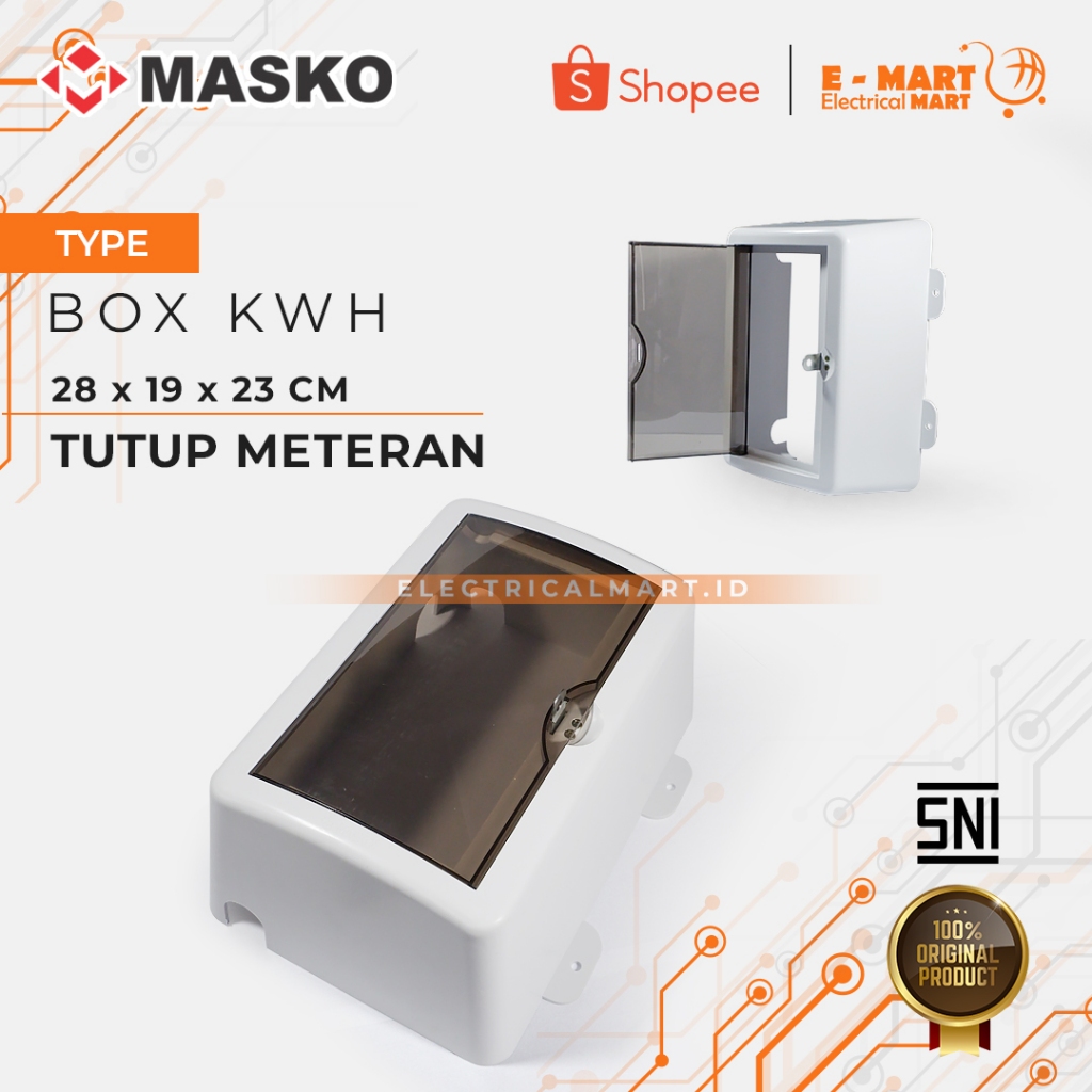Jual Masko Box KWH Token Putih PREMIUM Tebal / Tutup Meteran Listrik ...