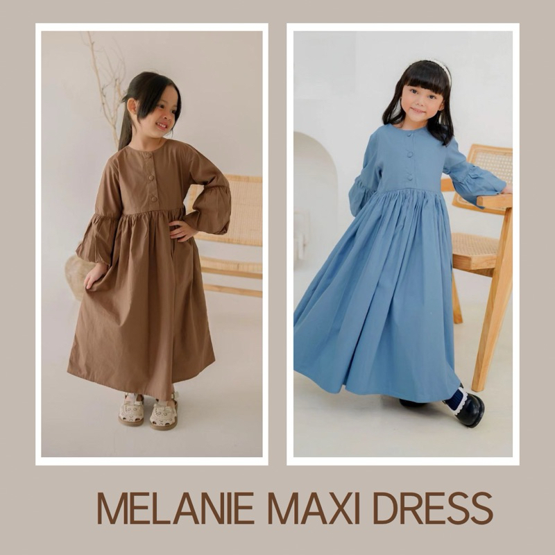 Jual Melanie Maxi Dress - Dress Gaun Anak Perempuan Lengan Panjang ...