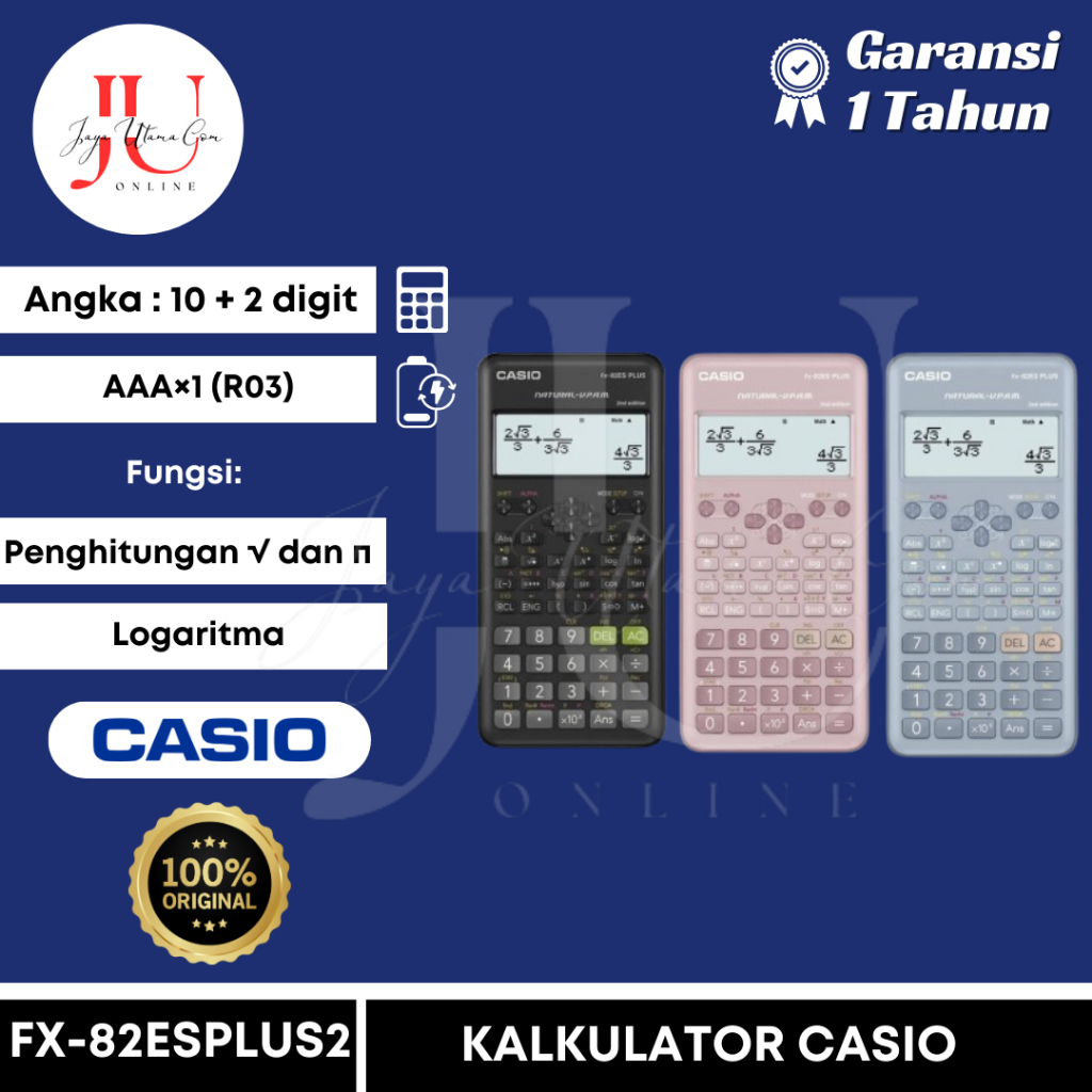 Jual Kalkulator Scientific Casio FX 82ES Plus 2 / FX 82CW – Original Resmi | Shopee Indonesia