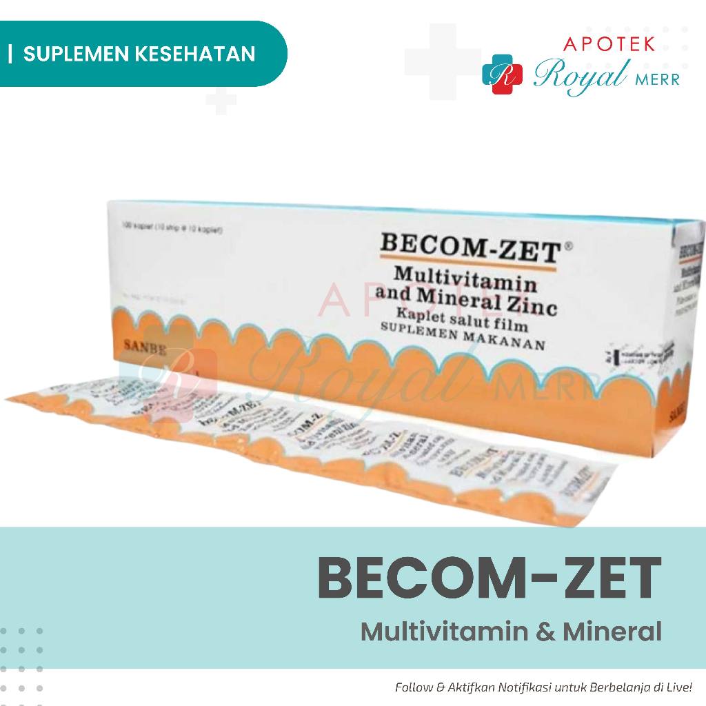 Jual BECOM ZET STRIP ISI 10 TABLET Efektif Menjaga Daya Tahan Tubuh | Shopee Indonesia