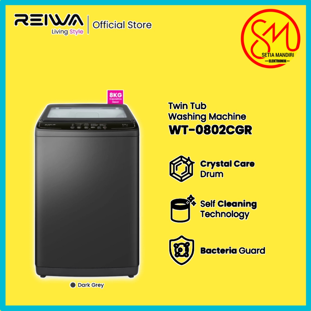 Jual Mesin Cuci Bukaan Atas WT-0802CGR | Shopee Indonesia