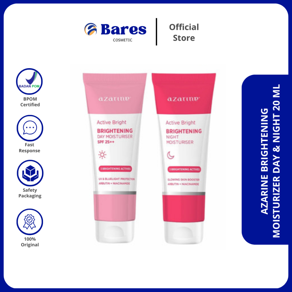Jual Azarine Active Bright Brightening Moixturizer Day & Night Cream 20 ...