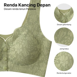 Jual GRENEY-L.W.L- Paket Bra (2 PCS) Rompi Renda Kancing Depan Pakaian ...