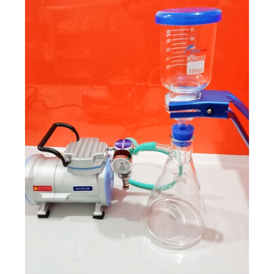 Jual Set Glass Vacuum Filtration Rubber Kit with 47 mm Plus Vacuum Pump ...