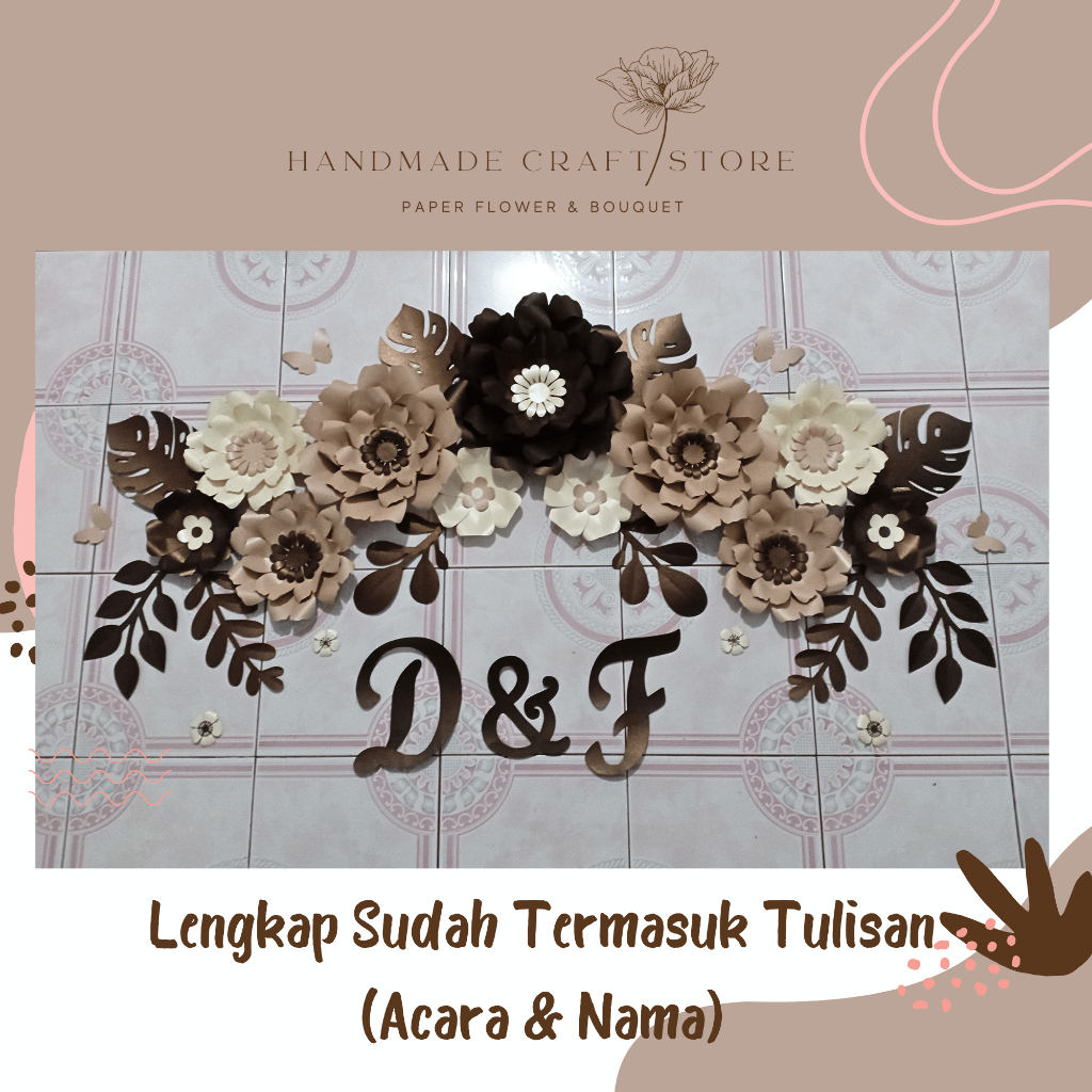 Jual Paper Flower Paket Hemat/ Bunga Dekorasi Tunangan/ Bunga Kertas ...