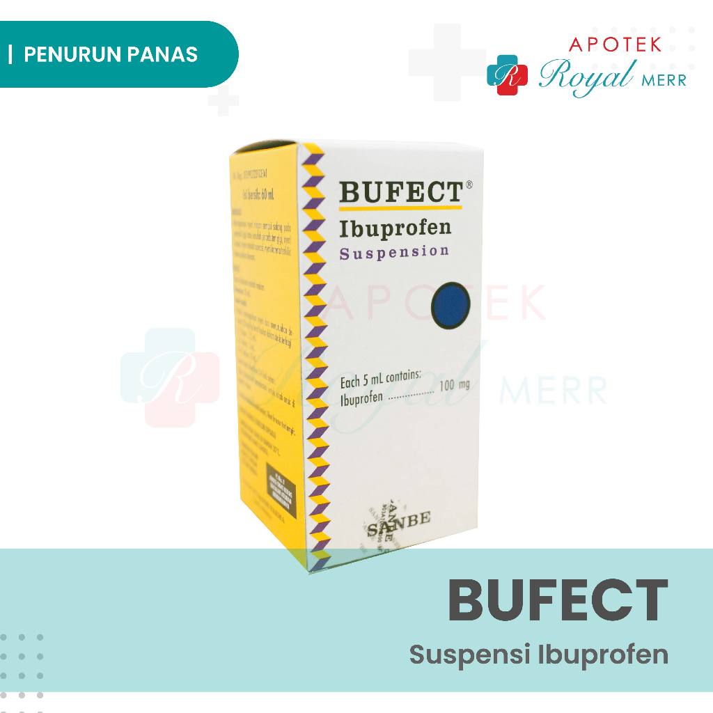 Jual BUFECT SUSPENSI 60ml Penurun Demam dan Anti Nyeri | Shopee Indonesia