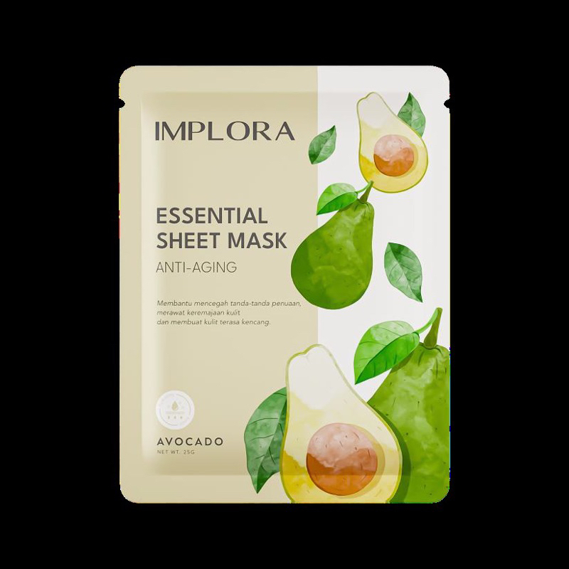 Jual IMPLORA Essential Sheet Mask 25gr - Masker Wajah Tisu Tissue ...