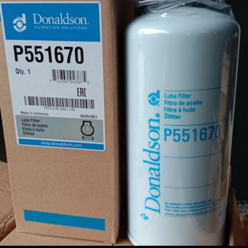 Jual Oil Filter Donaldson P551670 / Filter Oli P55 1670 Donaldson ...