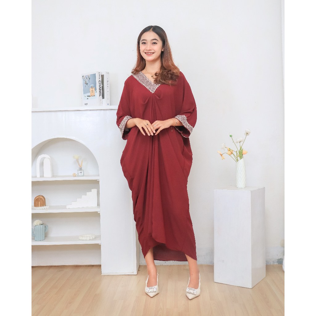 Jual Hinee | Alisha Kaftan Gamis Pakaian Muslim Hari Raya Bahan ...
