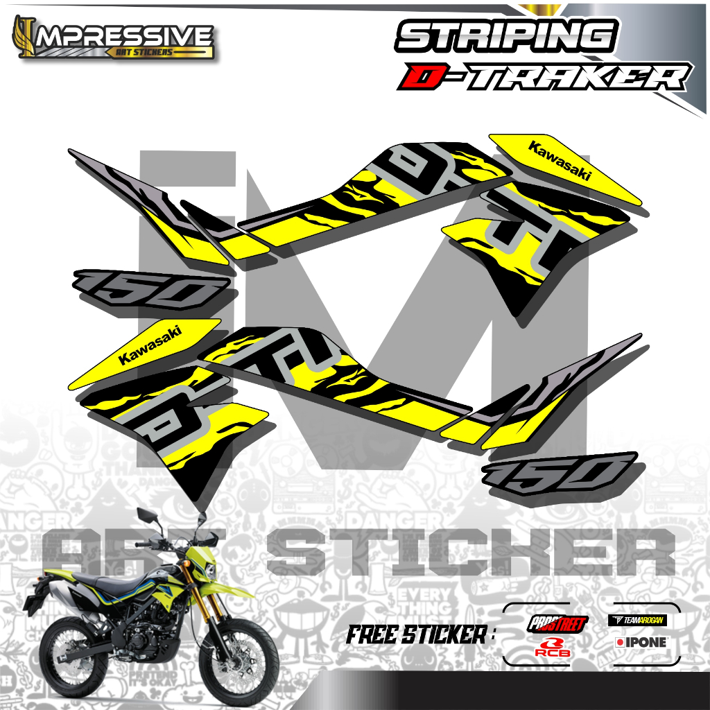 Jual STRIPING STICKER DTRACKER 150 - STRIPING D-TRACKER 150 - KAWASAKI ...