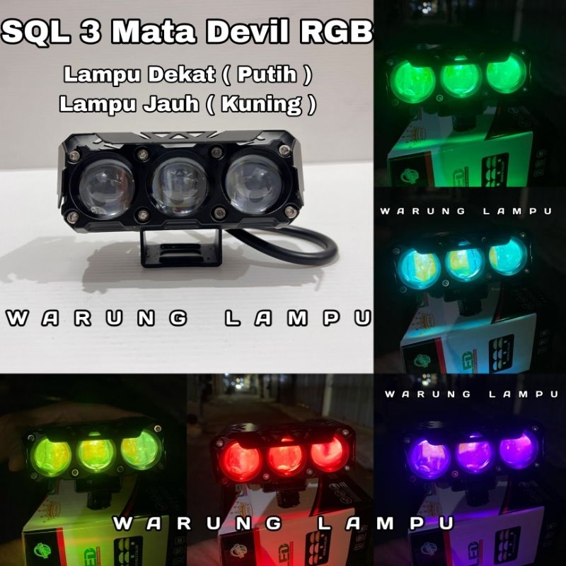 Jual Lampu Tembak Laser 3 Mata D2 Devil RGB CS 1069 Super S Waterproof | Shopee Indonesia