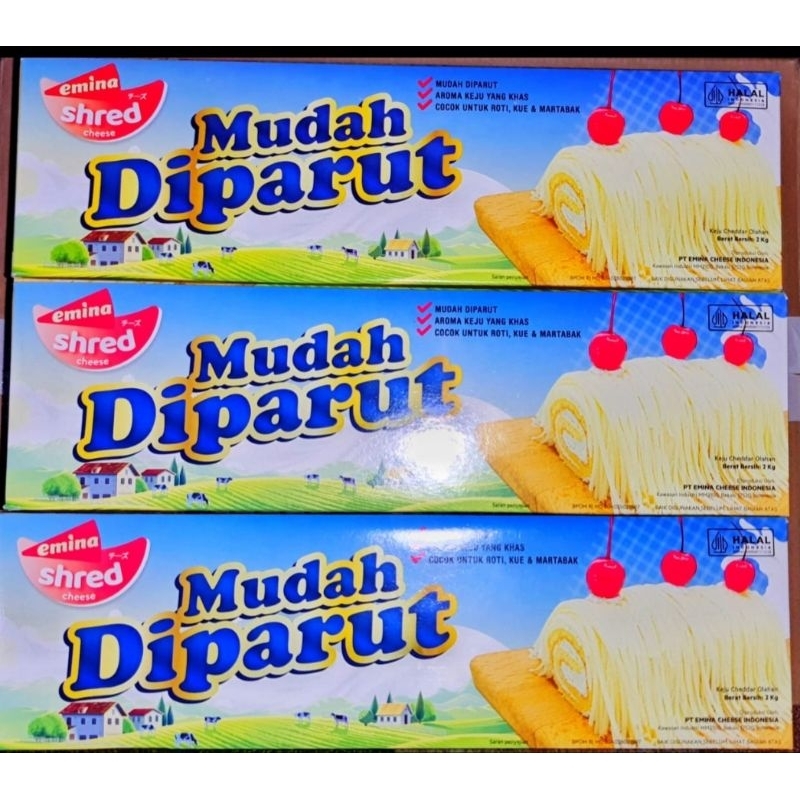 Jual Keju Cheddar EMINA CHEESE SHRED 2KG | Shopee Indonesia