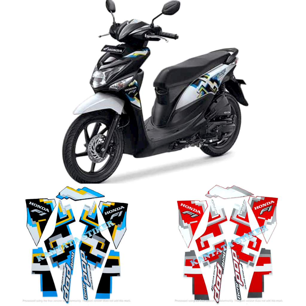 Jual STIKER STRIPING LIS BODY MOTOR HONDA BEAT POP 2016 ISS STANDAR ...