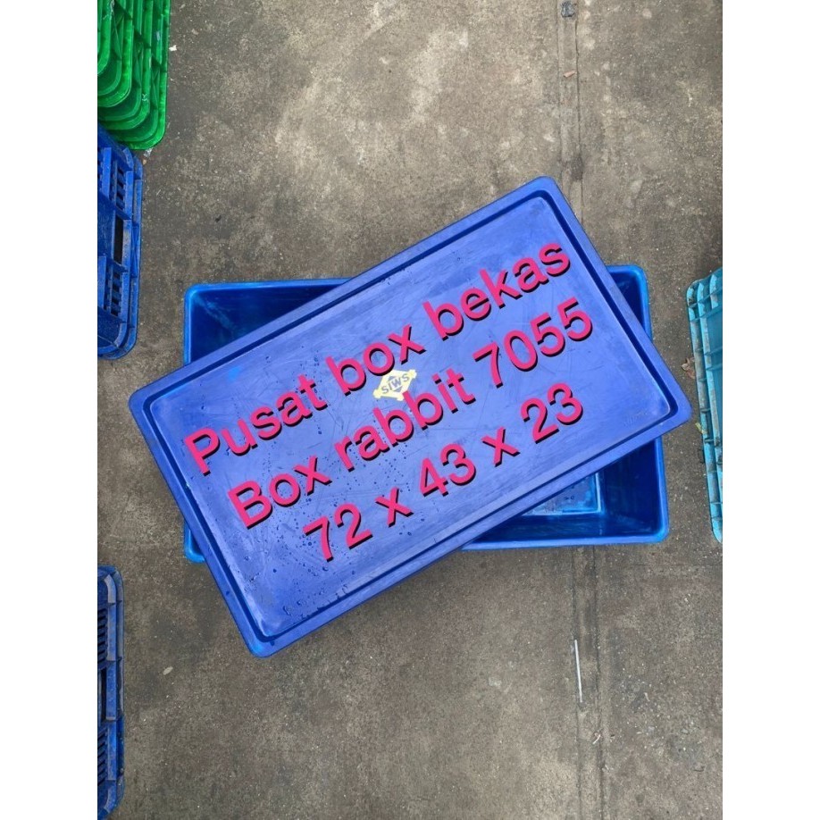 Jual BOX RABBIT CONTAINER TIPE 7055 SUDAH PLUS TUTUP RAPAT RABBIT 7055 ...