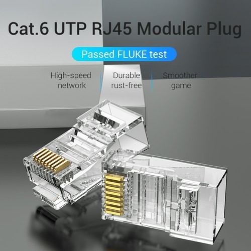 Jual Vention Konektor RJ45 Cat.6 UTP Modular Gigabit Jack Plug ...