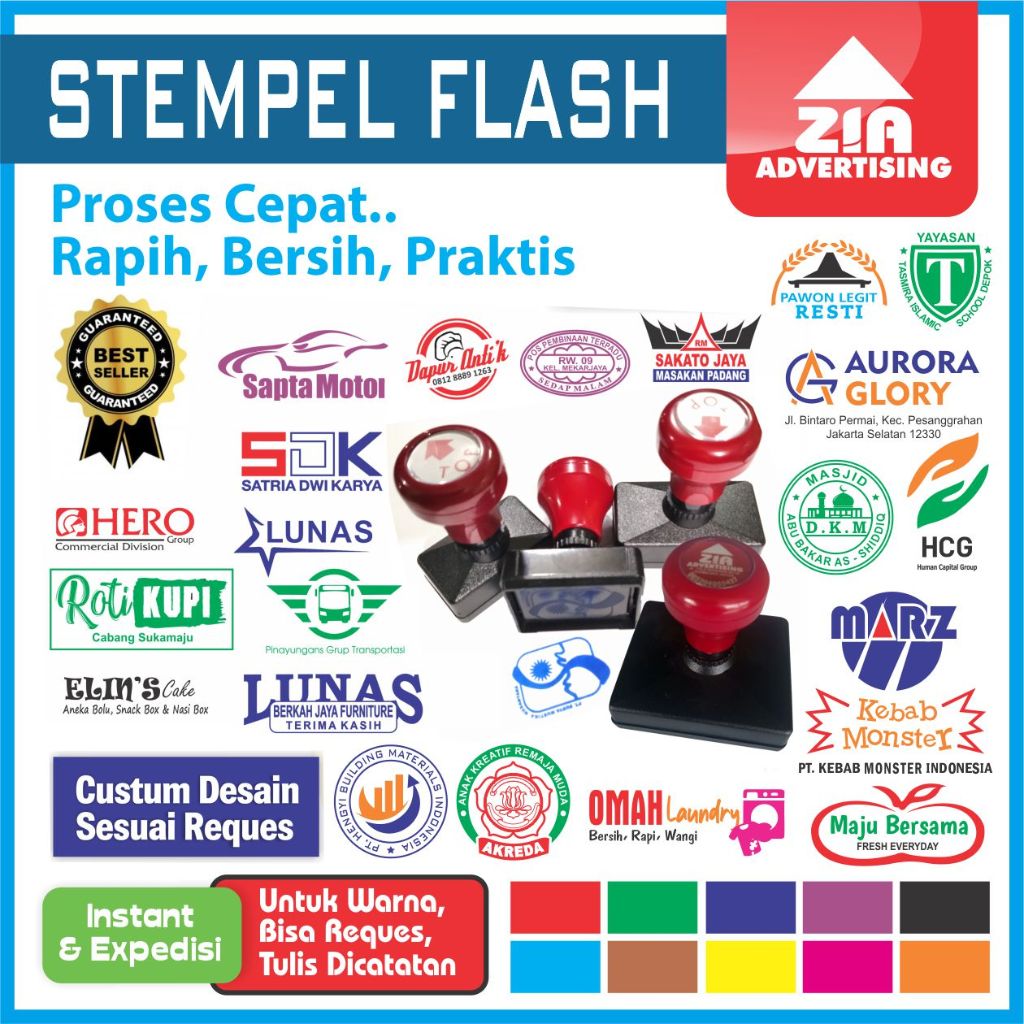 Jual Stempel Otomatis, Stempel Flash Cepat Murah Custom Berkualitas ...