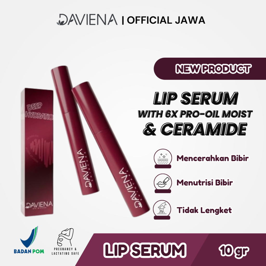 Jual [Official] DAVIENA SKINCARE 6X Pro-oil Moist Lip Serum | Shopee ...