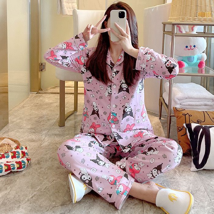 Jual BAJU TIDUR PIYAMA CINNAMOROLL KUROMI MELODY STITCH HELLO KITTY ...