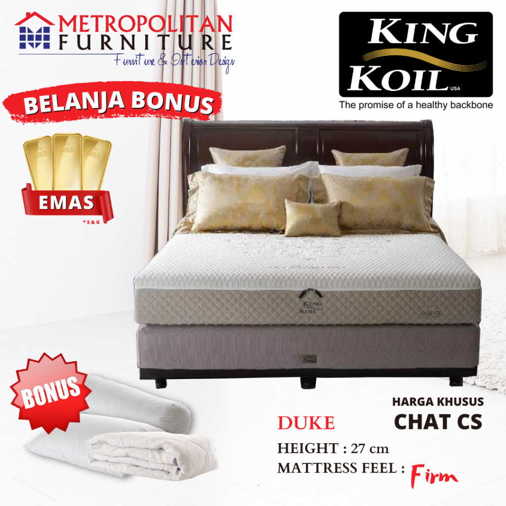 Jual Springbed King Koil Duke FULL SET Kasur Spring bed matras | Shopee ...