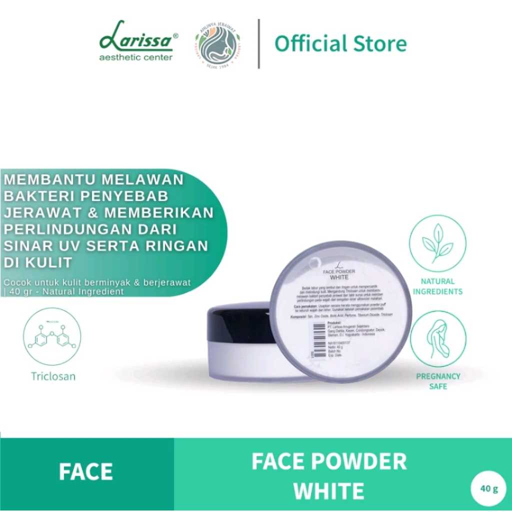 Jual Larissa Face Powder White (Oily - Acne Skin) | Shopee Indonesia