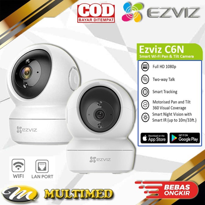 Jual Camera CCTV Ezviz C6N 2MP Smart Wifi Pan Tilt IP Indoor 1080p ...