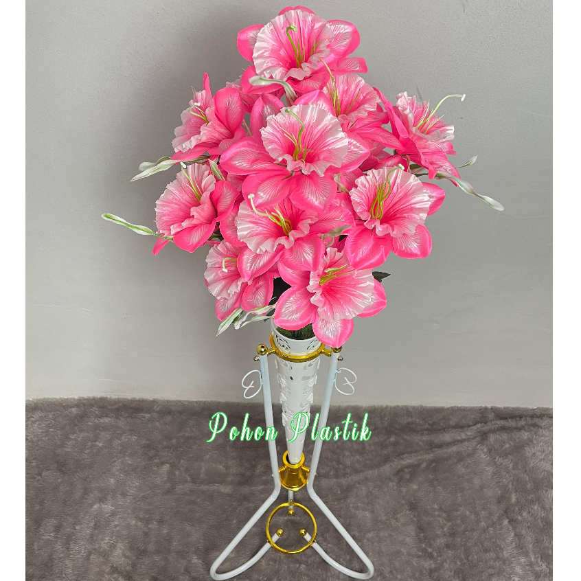 Jual Bunga Hias / Bunga Amarilis Artificial aron panda 18kuntum dengan ...