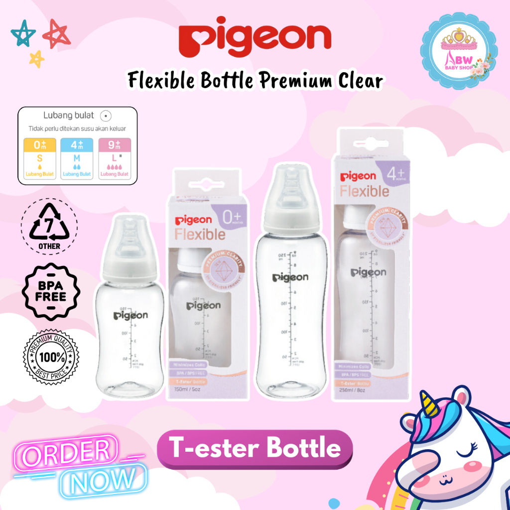 Jual PIGEON Botol T-Ester Streamline Premium Clear Botol Susu Anak BPA Free Ukuran 150ml/250ml ...