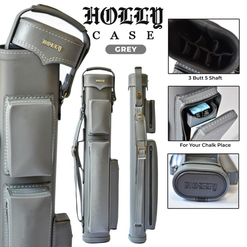 Jual Holly Case Reborn Grey 3 Butts 5Shaft/ Tas Billiards | Shopee Indonesia