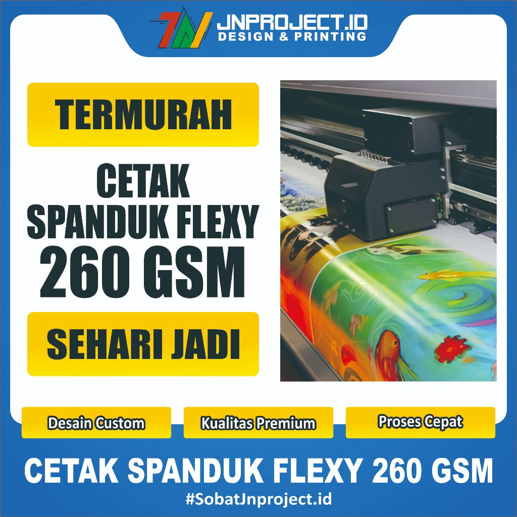 Jual CETAK BANNER SPANDUK FLEXY | CETAK SPANDUK 260 Gsm Custom | Shopee ...