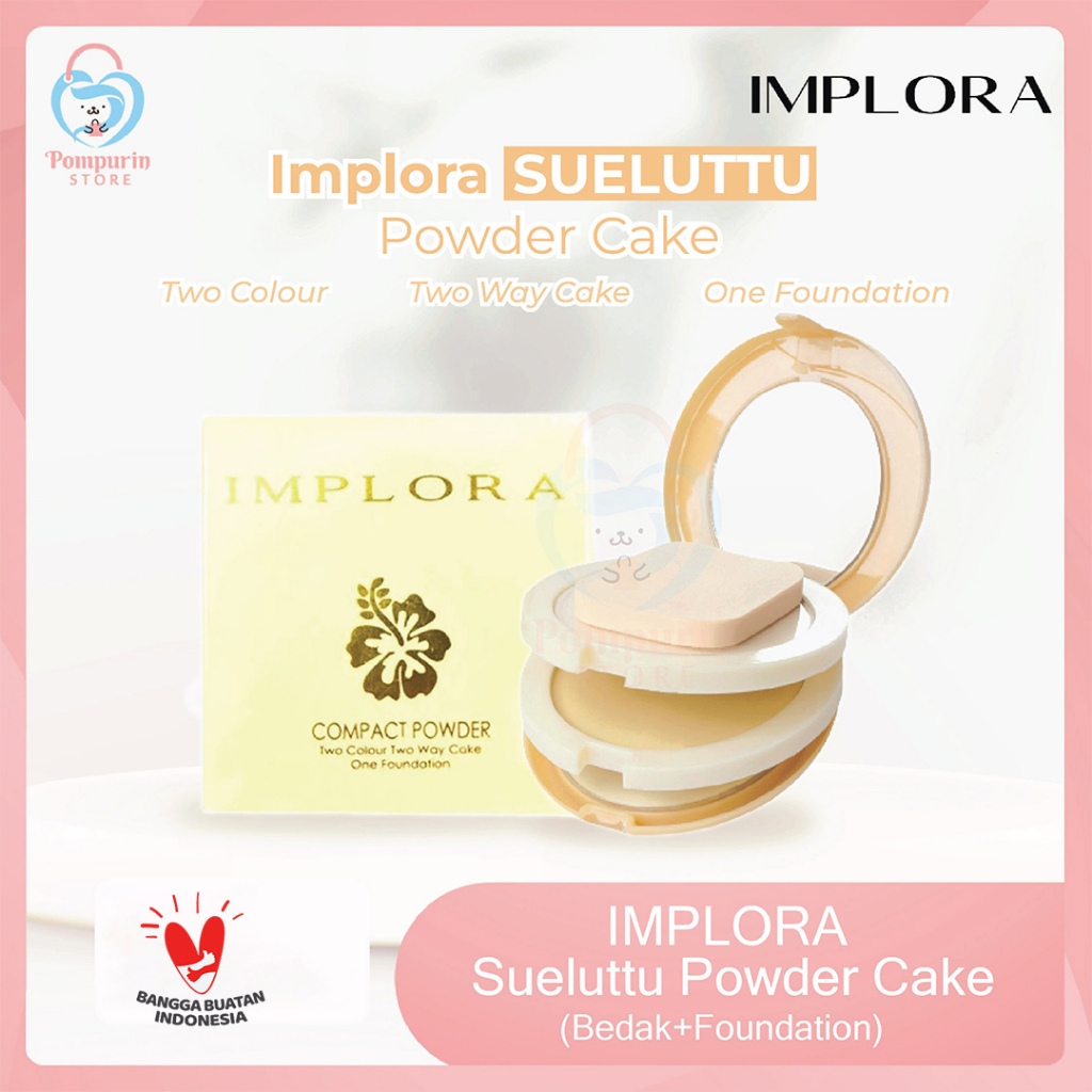Jual Implora SUELUTTU Powder Cake - 2 Bedak 1 Foundation | Shopee Indonesia
