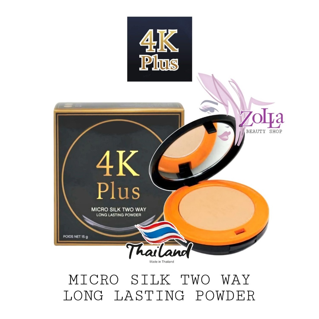 Jual 4K PLUS MICRO SILK TWO WAY LONG LASTING POWDER 15g - COMPACT ...