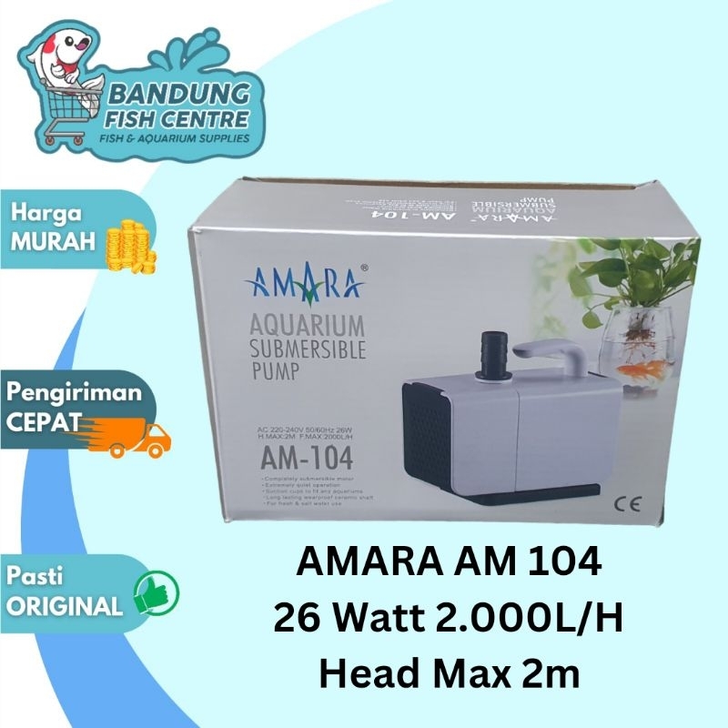 Jual Amara AM 104 Pompa Aquarium Kolam Submersible Pump AM104 | Shopee Indonesia