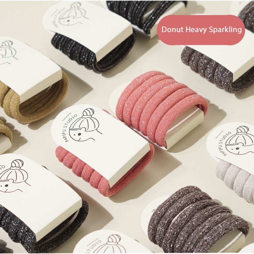 Jual Papipu studio Ikat Rambut Donut Premium Heavy series Sparkle ...