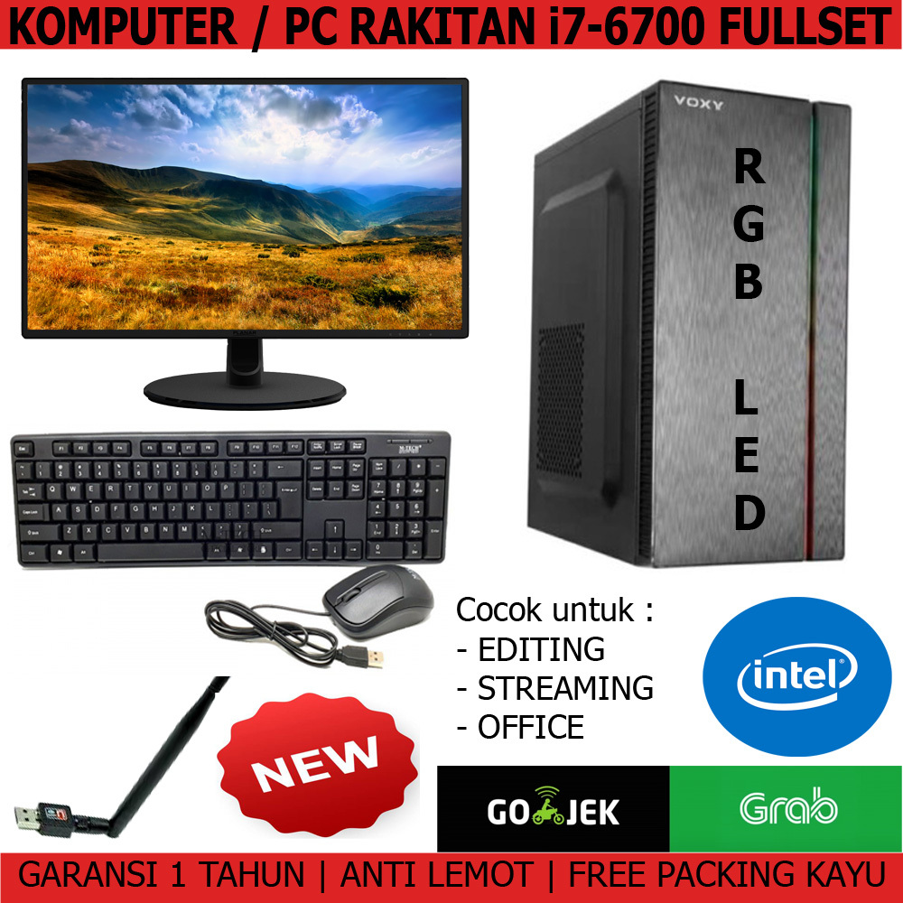 Jual KOMPUTER/PC RAKITAN KANTOR/OFFICE/SEKOLAH i7-6700 FULLSET / RAKITAN KOMPUTER KANTOR/ADMIN ...