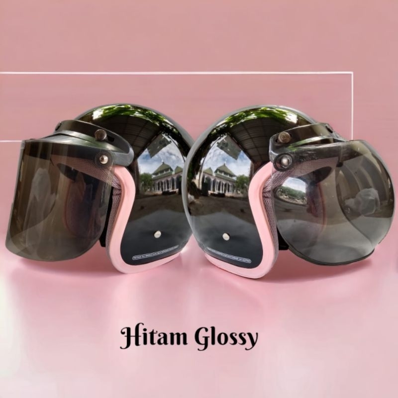 Jual Helm Bogo Wanita Hijab Helm Retro Dewasa SNI / Helm Hijab | Shopee ...