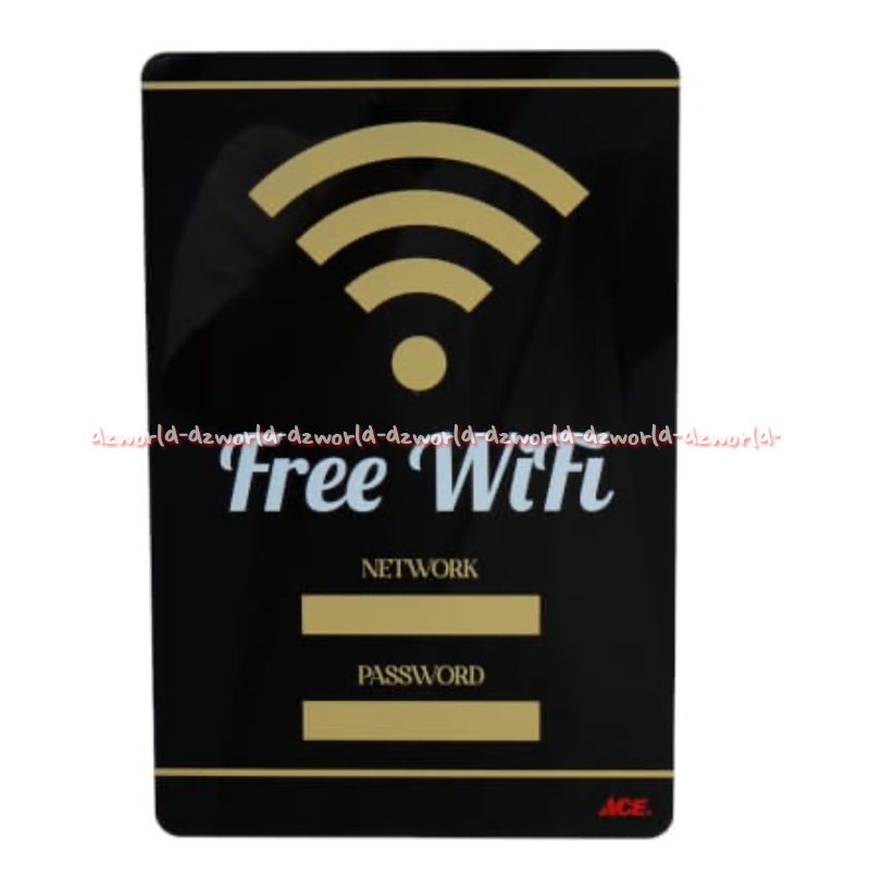 Jual Krisbow 30cm Anodized Acrilic Free Wifi Network Password Akrilik Warna Hitam Stiker Free ...