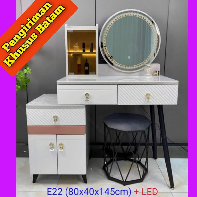 Jual Meja rias E22+led (80x40x145cm)Meja dandan/meja make-up(KHUSUS ...