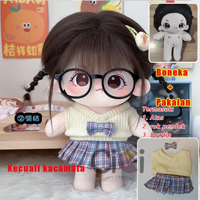 Jual [boneka + pakaian] 20CM Cotton Doll Sweet Cotton Doll Plush Doll ...