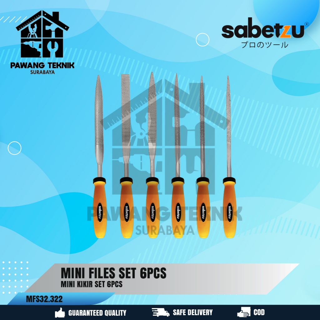 Jual Sabetzu Kikir Mini Set 6Pcs Files 4mm x 160mm Alat Pengikir Besi ...