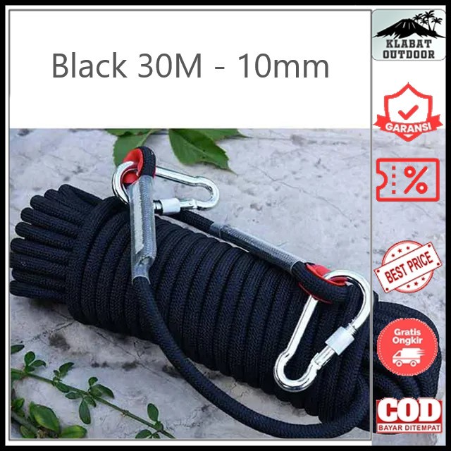 Jual Tali Karmantel Panjat Tebing Paracord Climbing Rope 30 meter 10mm ...