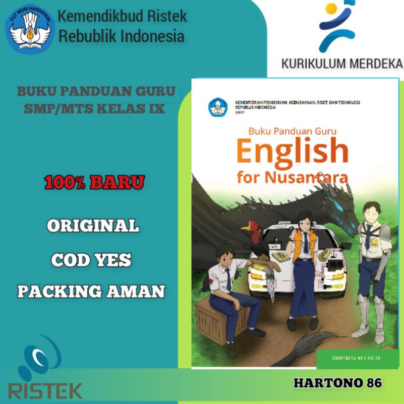 Jual Buku panduan Guru Bahasa inggris (inggris for Nusantara) SMP/MTs kelas 9 kurikulum MERDEKA ...