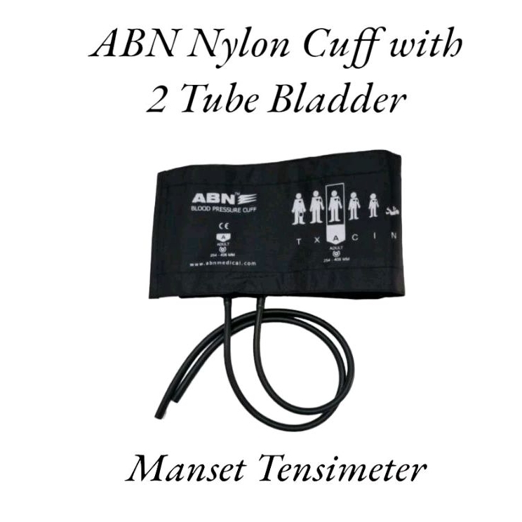Jual ABN Manset Tensimeter Nylon Cuff 2 Selang Perekat Dewasa /Anak ...