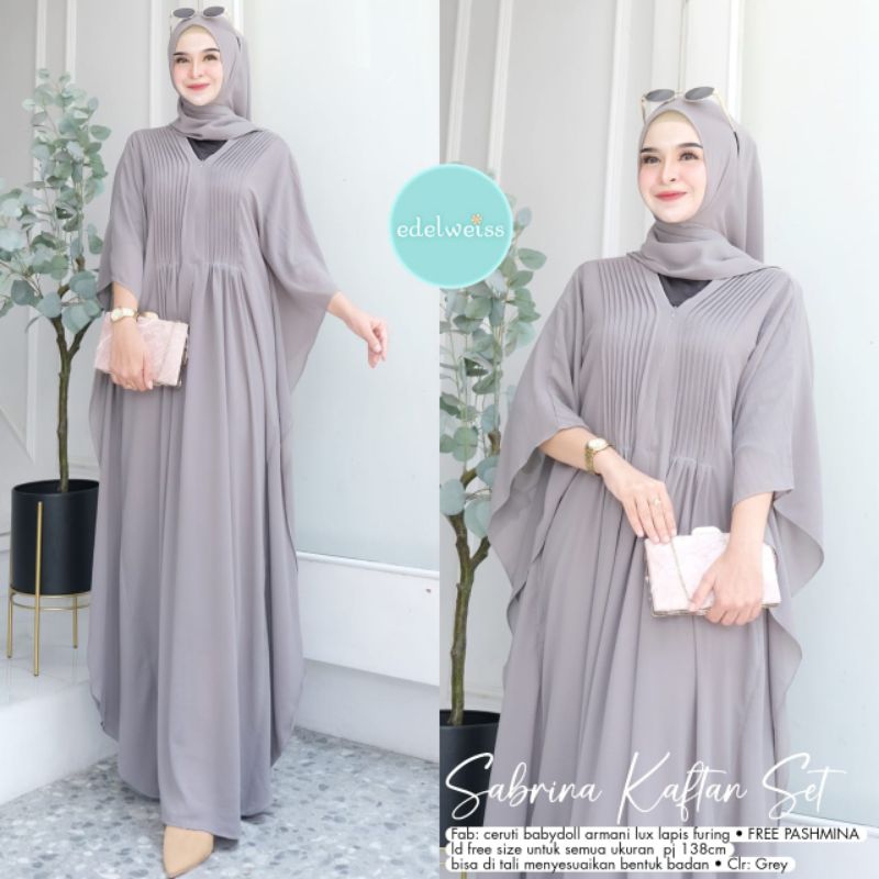 Jual gamis kaftan lebaran 2024 terbaru sabrina kaftam fab ceruty adem ...
