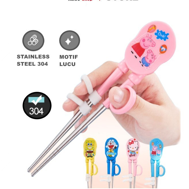 Jual Sumpit Anak Karakter Training Chopstick Untuk Belajar Makan Sumpit ...
